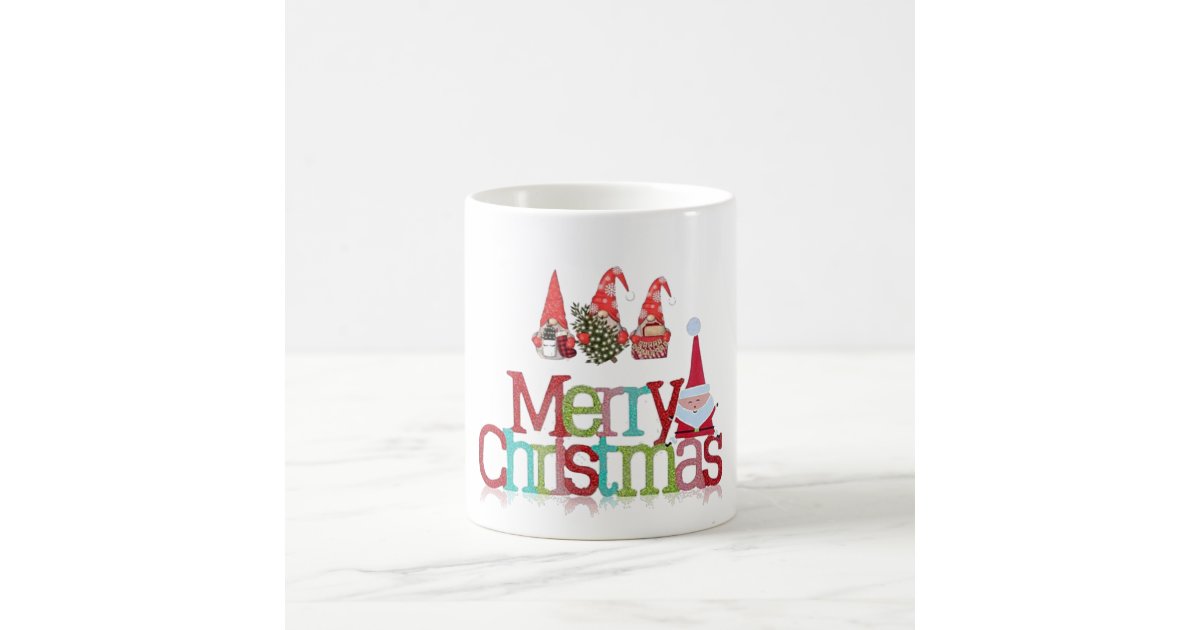 Merry Christmas From Santa Claus & The Gnomes Magic Mug | Zazzle