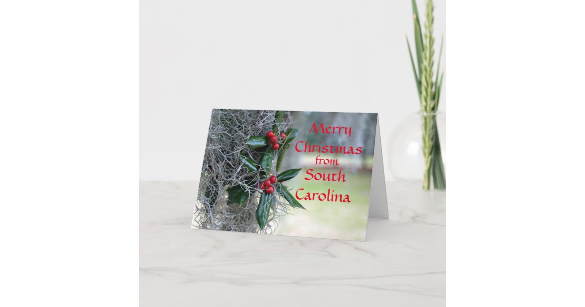 Merry Christmas from South Carolina Holiday Card | Zazzle