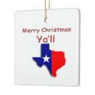 Merry Christmas From Texas Ornament | Zazzle