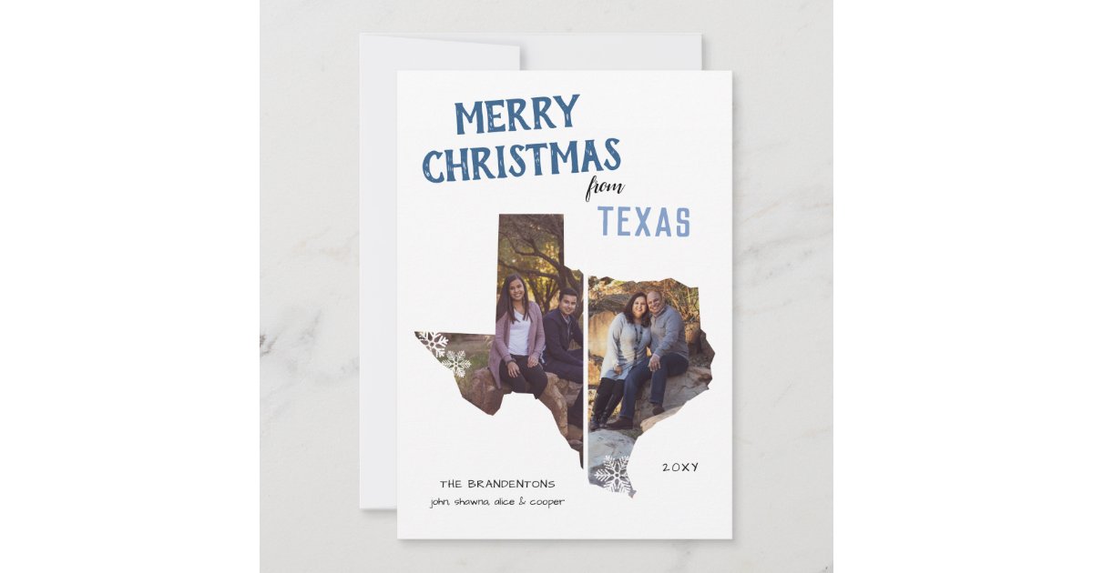 Merry Christmas from Texas We've Moved | Zazzle