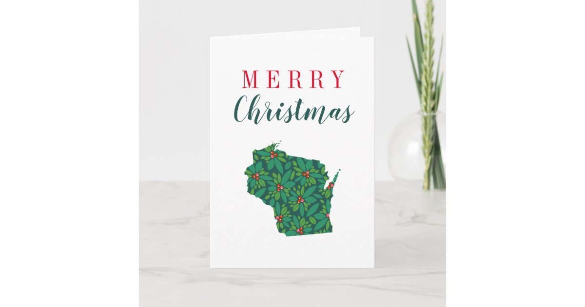 Merry Christmas from Wisconsin Card | Zazzle