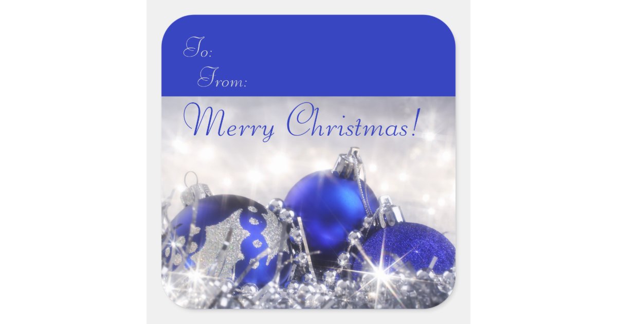 Merry Christmas Gift Tag Sticker | Zazzle