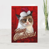 Merry Christmas Grumpy Cat Holiday Card | Zazzle