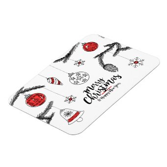 Merry Christmas & Happy New Year Magnet | Zazzle