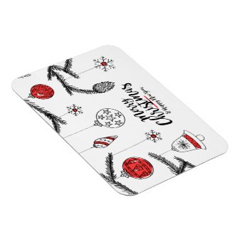 Merry Christmas & Happy New Year Magnet | Zazzle