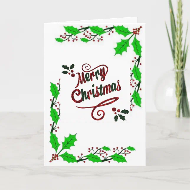 MERRY CHRISTMAS & HAPPY NEW YEAR TOO HOLIDAY CARD | Zazzle
