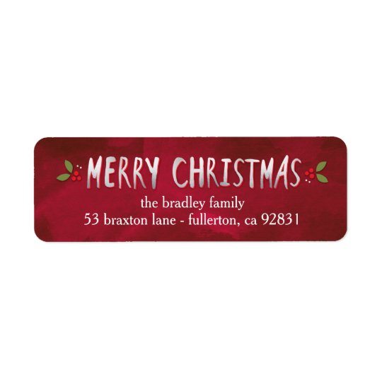 Merry Christmas Holiday Return Address Labels | Zazzle.com