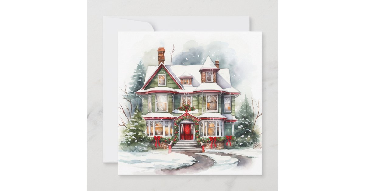 Merry Christmas House Card | Zazzle