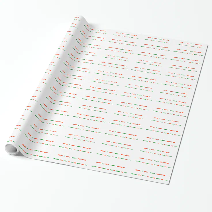 Merry Christmas in Morse Code Gift Wrap | Zazzle