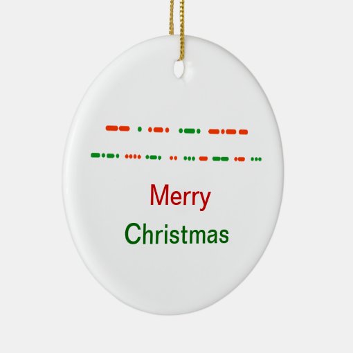 Merry Christmas in Morse Code Xmas Ornament | Zazzle