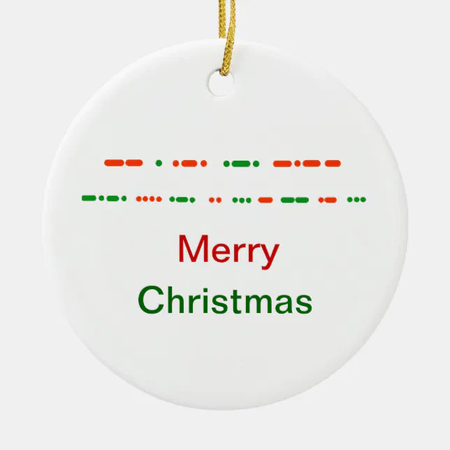 Merry Christmas in Morse Code Xmas Ornament | Zazzle