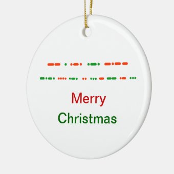Merry Christmas in Morse Code Xmas Ornament | Zazzle