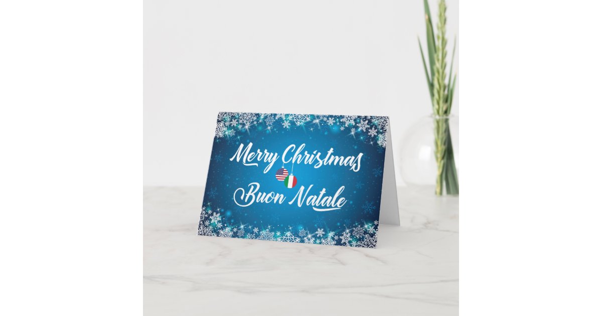 Merry Christmas Italian Card, Buon Natale Holiday Card | Zazzle