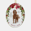 Merry Christmas Labradoodle | Add Your Dog's Photo Ceramic Ornament ...