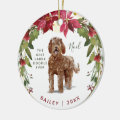 Merry Christmas Labradoodle | Add Your Dog's Photo Ceramic Ornament ...