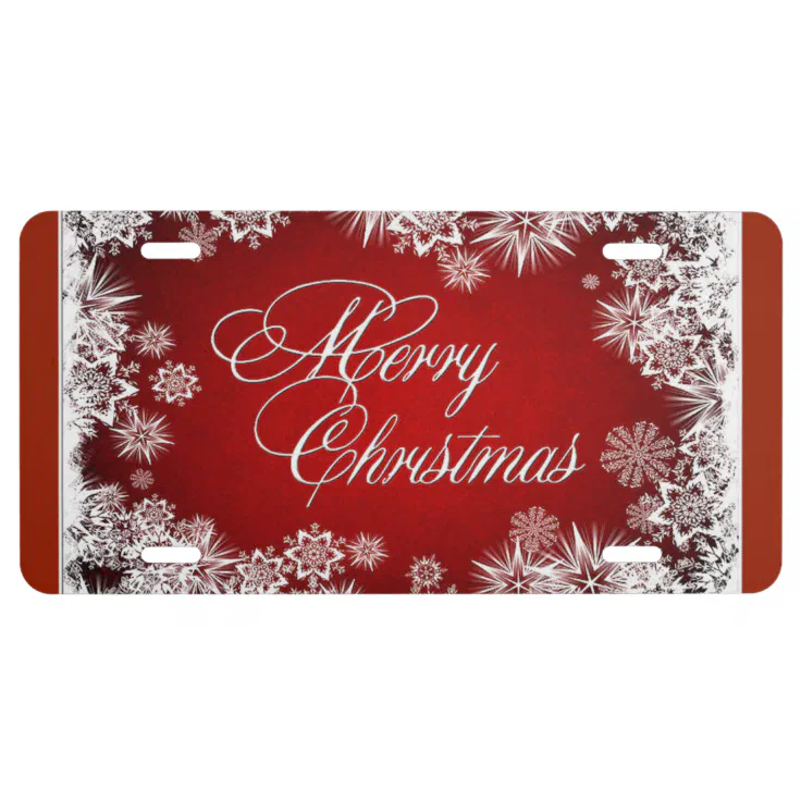 Merry Christmas License Plate | Zazzle
