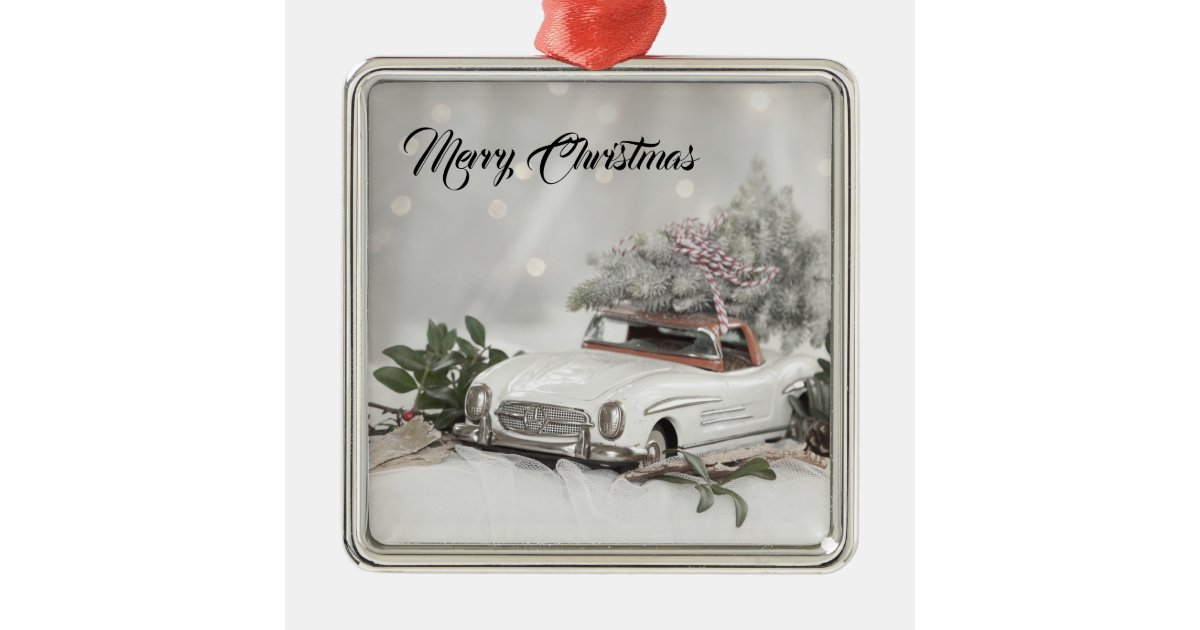 Merry Christmas Mercedes Benz Ornament | Zazzle