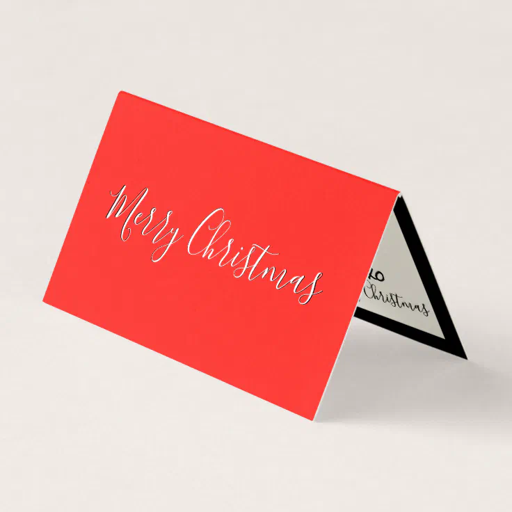 Merry Christmas Mini cards personalize custom note | Zazzle