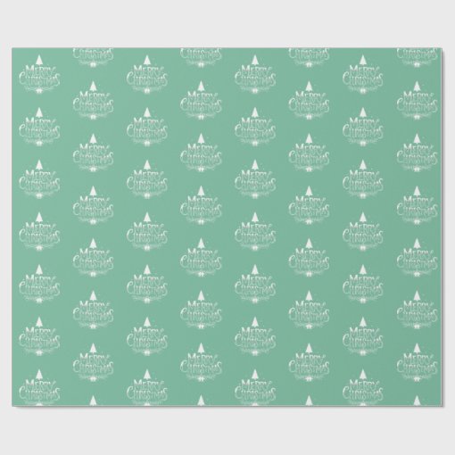 Merry Christmas Mint Green Christmas Wrapping Paper | Zazzle