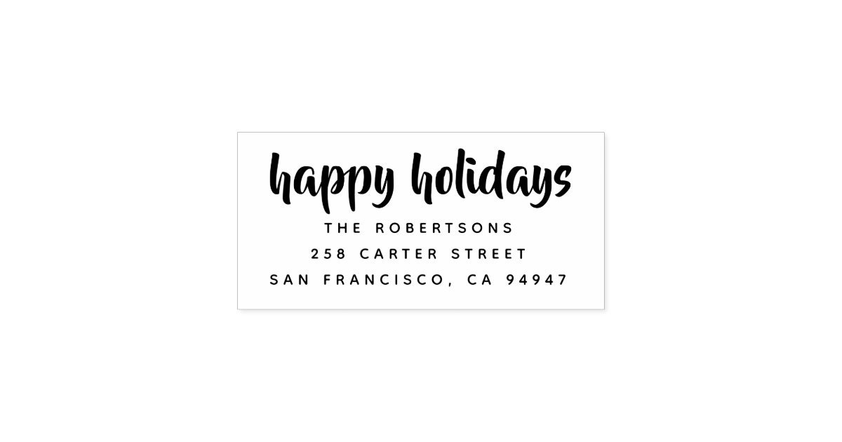 Merry Christmas Modern Personalized Self-inking Stamp | Zazzle