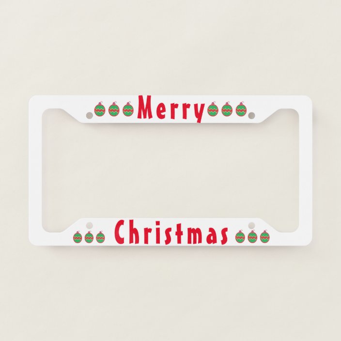 Merry Christmas on a Personalized Customized License Plate Frame ...