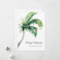 Merry Christmas Palm Tree Tropical Coast Holiday Card | Zazzle