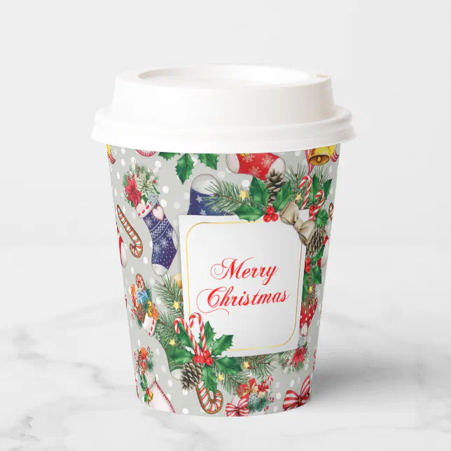 Merry Christmas Paper Cups | Zazzle