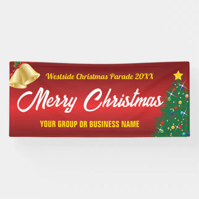 Merry Christmas parade or display Banner | Zazzle
