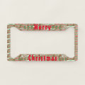 Merry Christmas Personalized Customized License Plate Frame | Zazzle