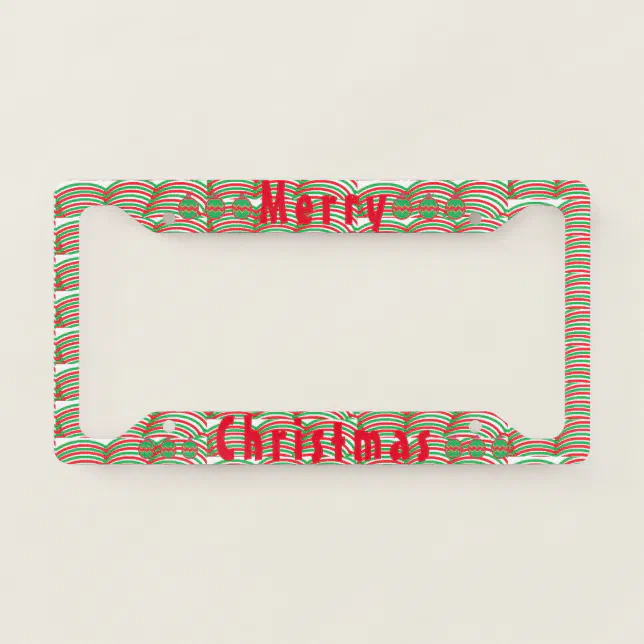 Merry Christmas Personalized Customized License Plate Frame | Zazzle