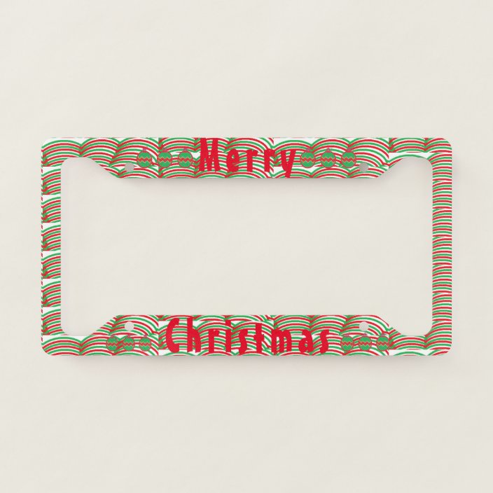 Merry Christmas Personalized Customized License Plate Frame | Zazzle.com