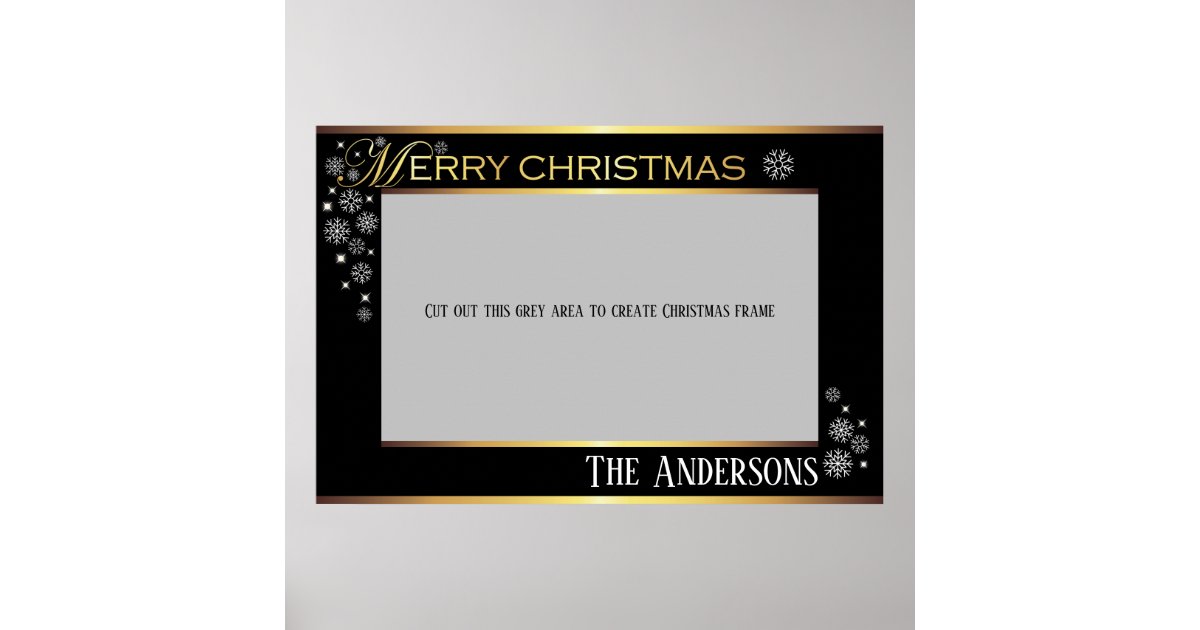 Merry Christmas photo frame Poster | Zazzle