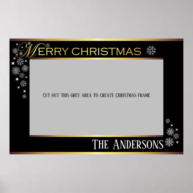 Merry Christmas photo frame Poster | Zazzle