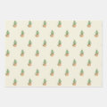 Merry Christmas Pine Tree and Cozy Fireplace Wrapping Paper Sheets | Zazzle