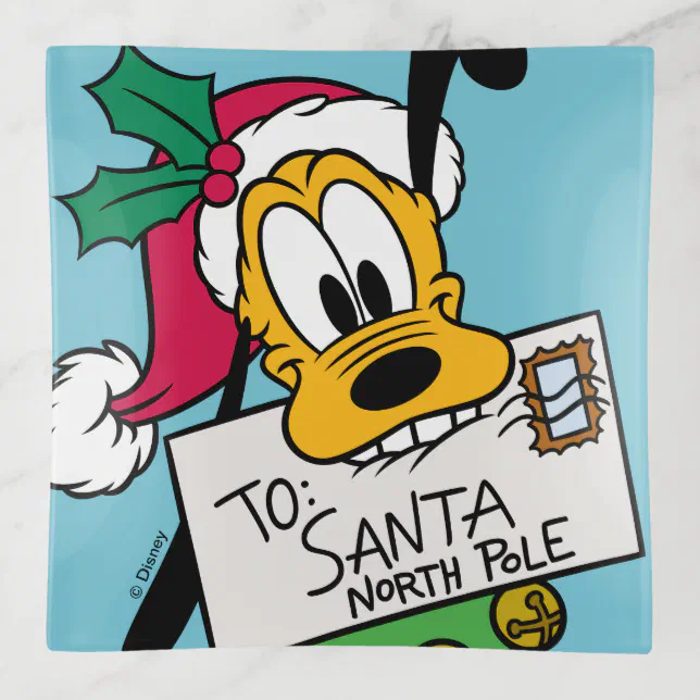 Merry Christmas | Pluto Santa Claus Trinket Tray | Zazzle