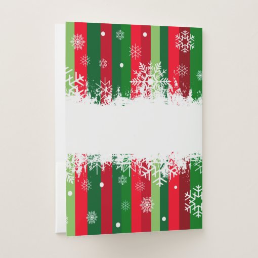 Merry Christmas Pocket Folder | Zazzle