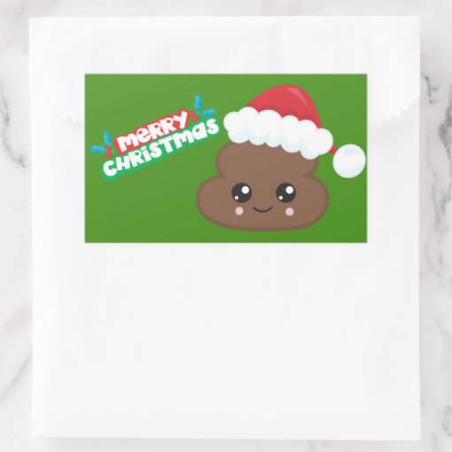 Merry Christmas Poop Emoji Stickers | Zazzle