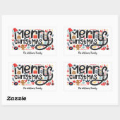 Merry Christmas Rectangular Sticker | Zazzle