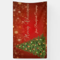 Merry Christmas,Red ,Christmas Tree Banner | Zazzle