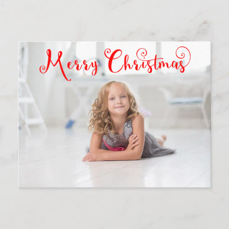 Merry Christmas Red Script - Post Card | Zazzle