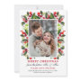 Merry Christmas Red Wedding Save the Date Photo Holiday Card | Zazzle