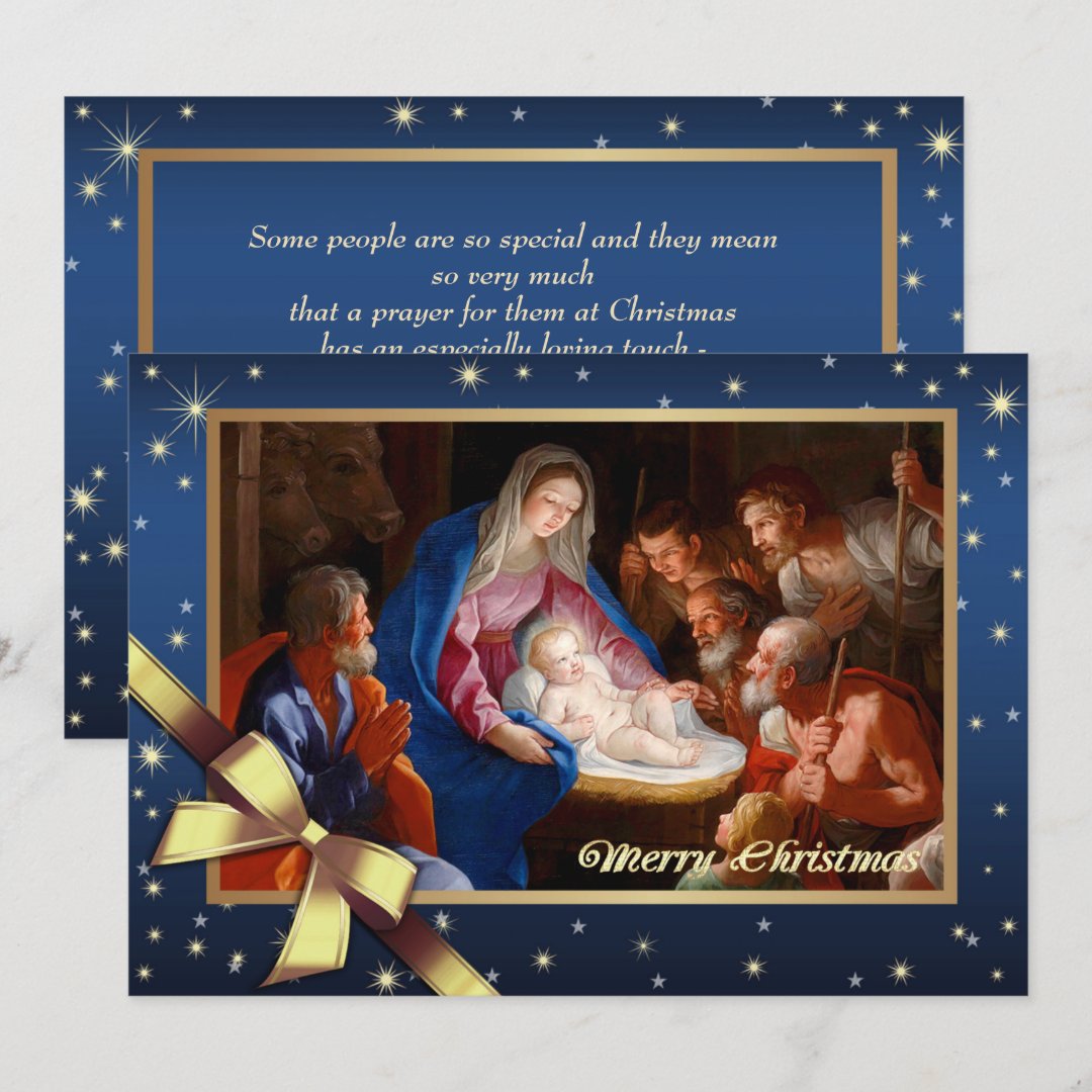 Merry Christmas.Religious Fine Art Christmas Cards | Zazzle