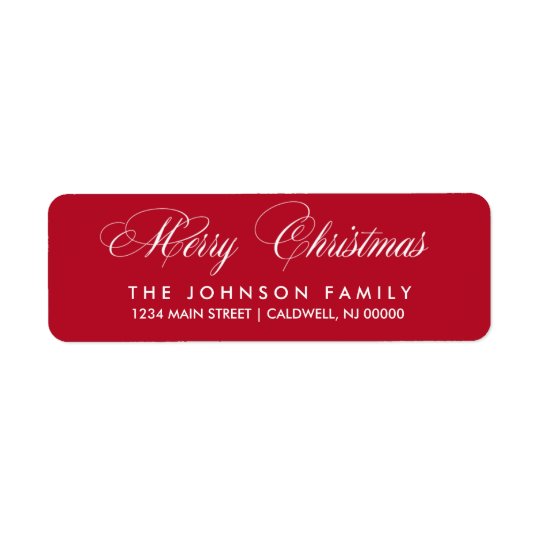 Merry Christmas Return Address Labels | Zazzle.com