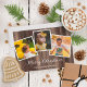 Merry Christmas Rustic Wood 3 Photo Card | Zazzle