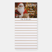 Merry Christmas Santa Claus Photo Personalize Magnetic Notepad | Zazzle