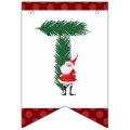 Merry Christmas Santa Pine Needles - Bunting Flags | Zazzle