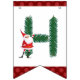 Merry Christmas Santa Pine Needles - Bunting Flags | Zazzle