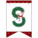 Merry Christmas Santa Pine Needles - Bunting Flags | Zazzle