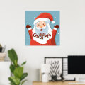 Merry Christmas Santa Poster | Zazzle