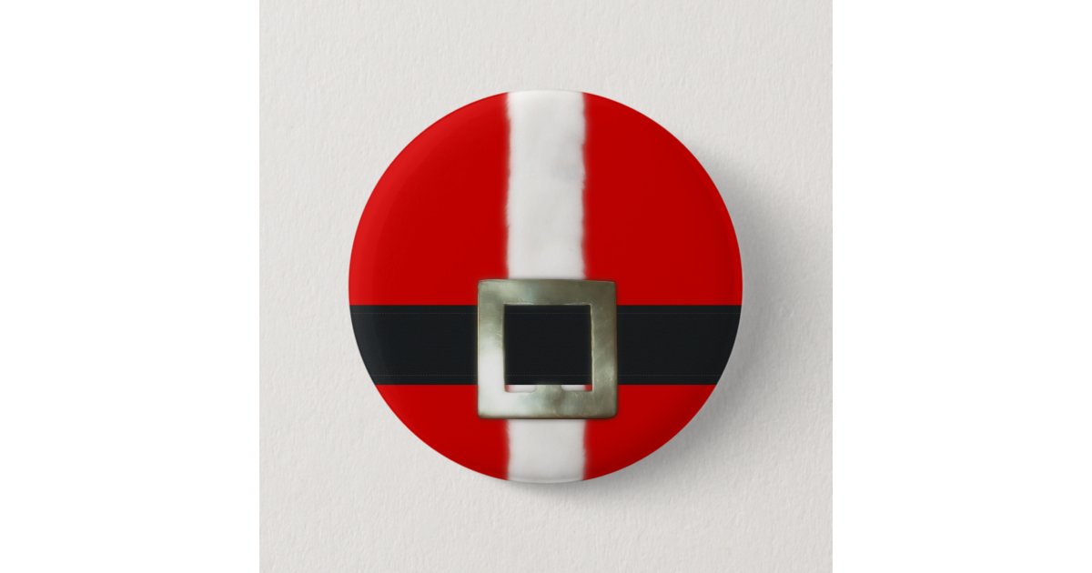 Merry Christmas Santa Suit Button | Zazzle